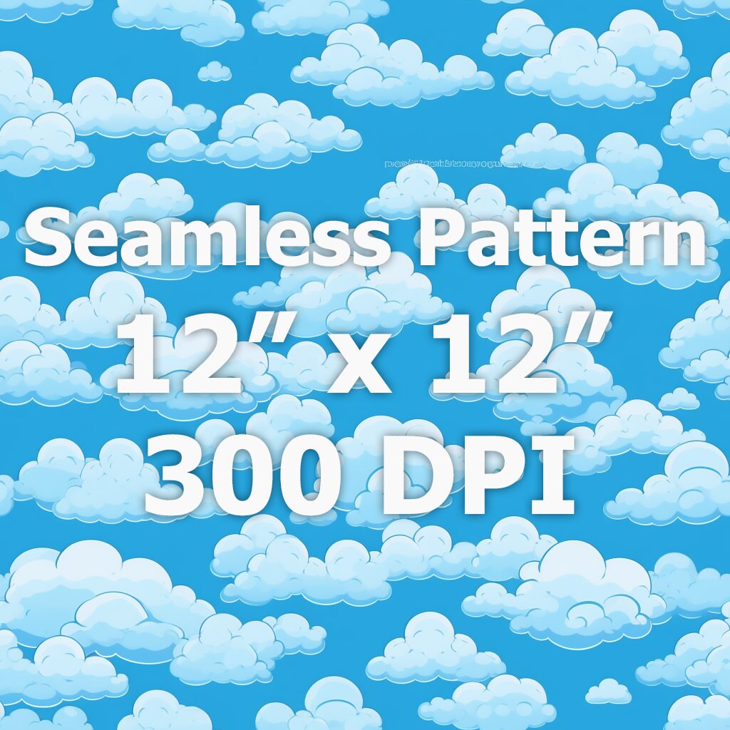 8 Seamless Clouds Patterns. Clouds Background. Sublimation Design. Digital Paper - Etsy