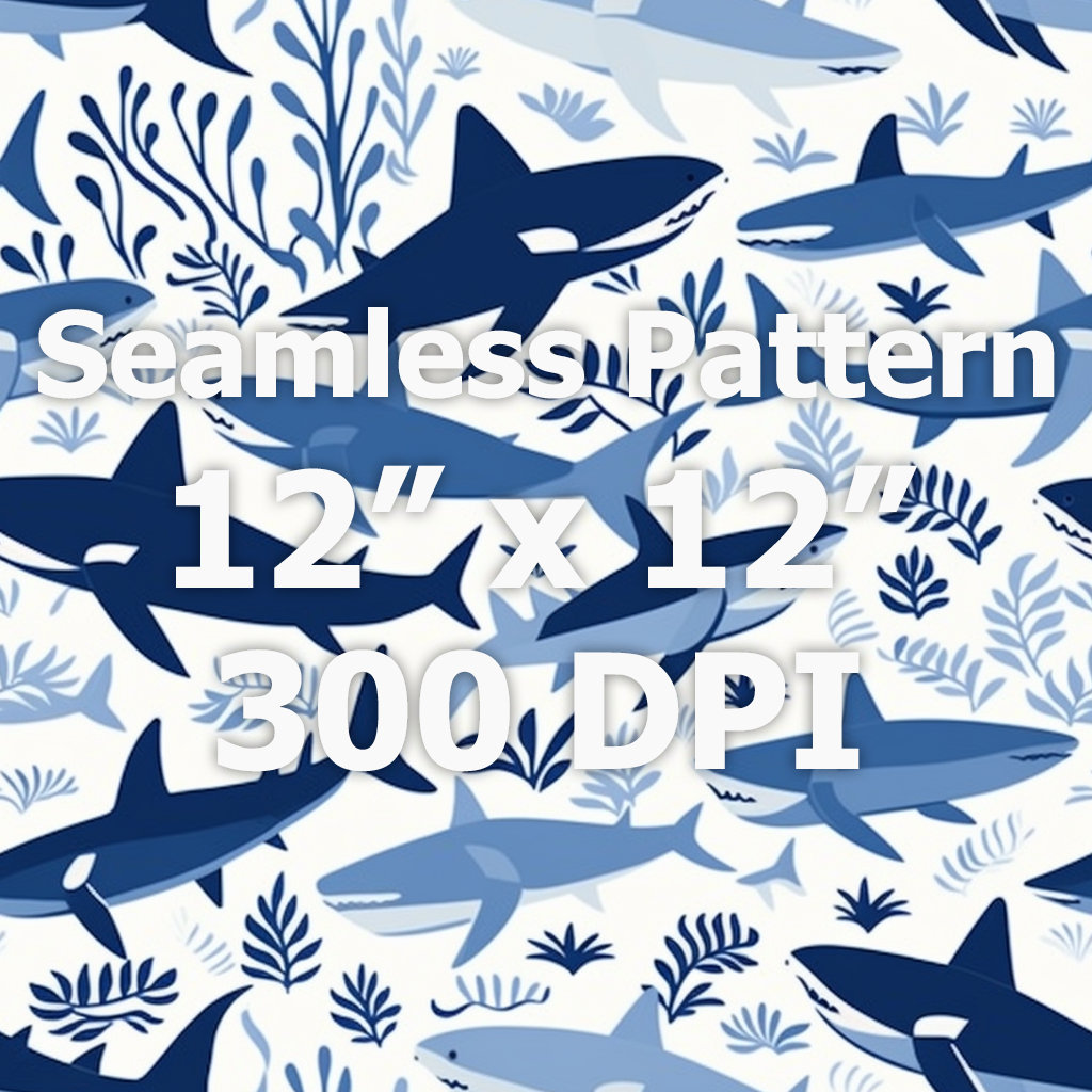 8 Seamless Funky Sharks Patterns. Funky Sharks Background. Funky Sharks ...