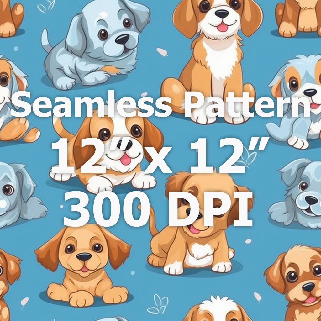 Seamless Cute Dogs. Sublimation Patterns. Cute Dog Patterns. Digital ...