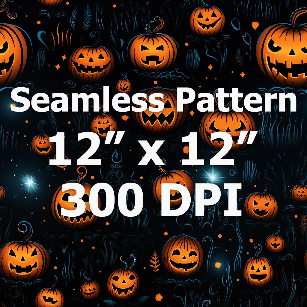 8 Seamless Scary Halloween Patterns. Scary Halloween - Etsy