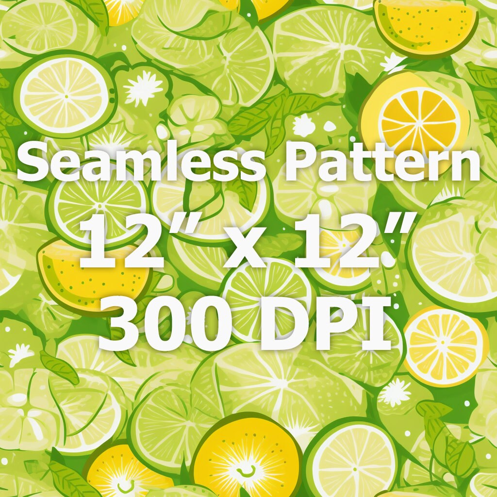 8 Seamless Lemon and Lime Patterns. Lemon and Lime Background ...