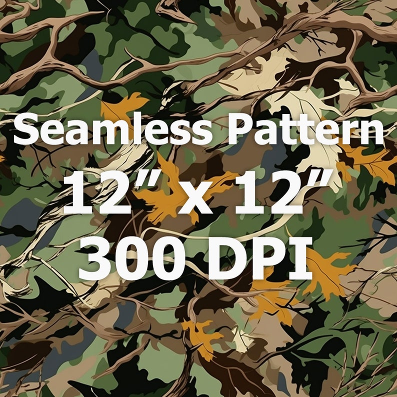 Hunting Camo Pattern: Seamless Camouflage Design (digital Download) - Etsy