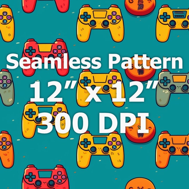 8 Seamless Gaming Controller Patterns. Gaming Controller Background ...