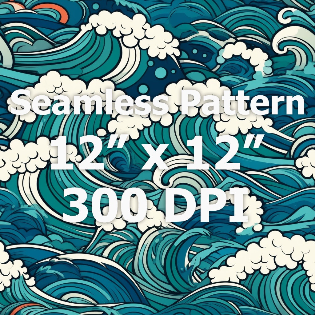 8 Seamless Waves Patterns. Waves Background. Sublimation - Etsy