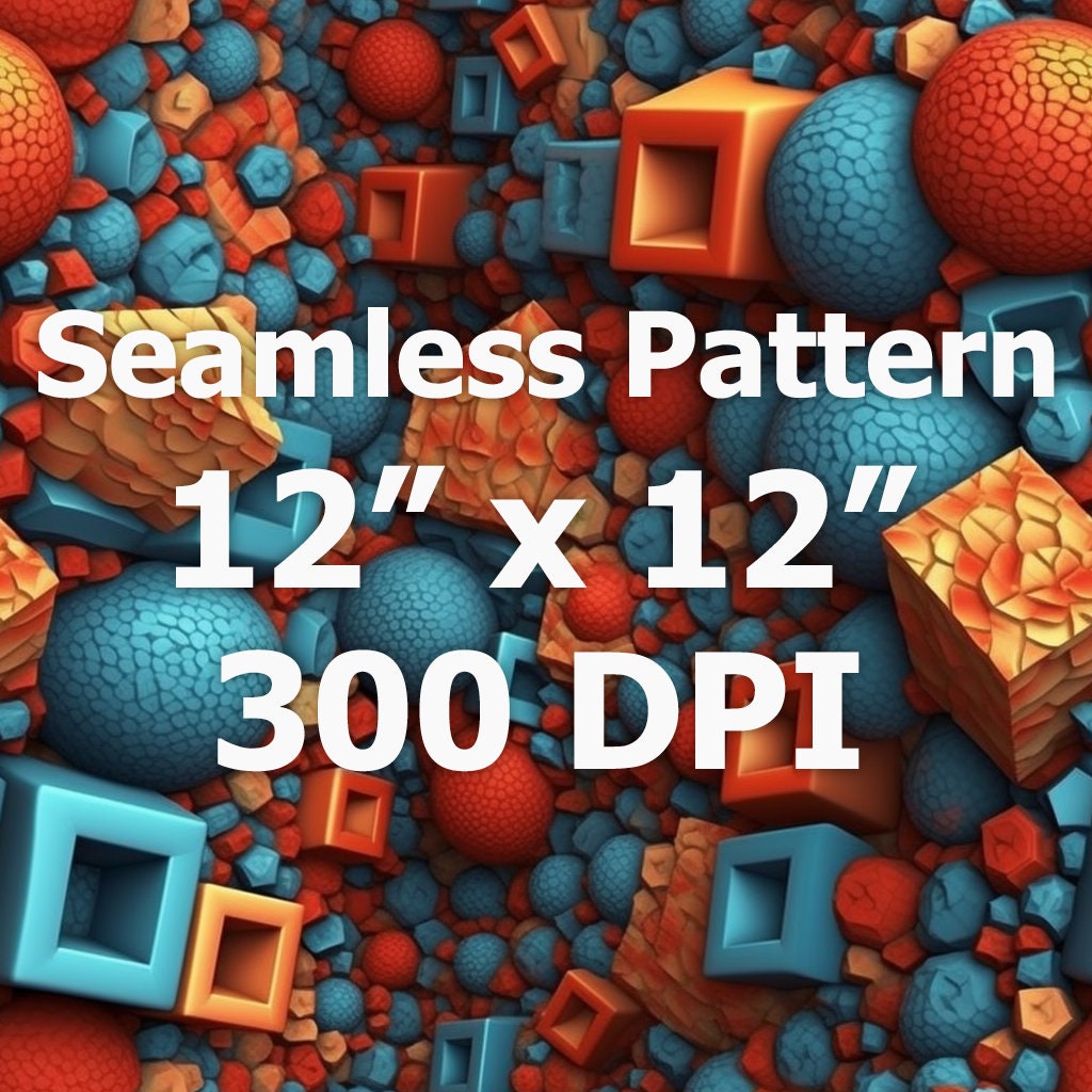 8 Seamless 3D Abstract Patterns. 3D Abstract Background. - Etsy