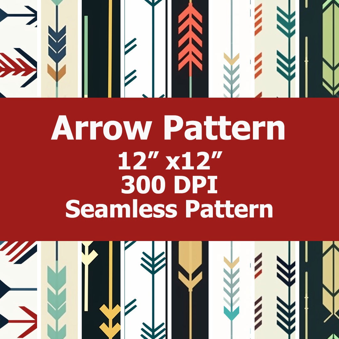 8 Seamless Arrow Patterns. Arrow Pattern Background. Arrow Sublimation ...