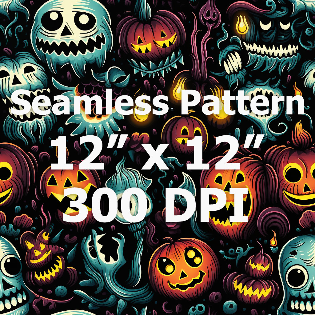 8 Seamless Scary Halloween Patterns. Scary Halloween - Etsy