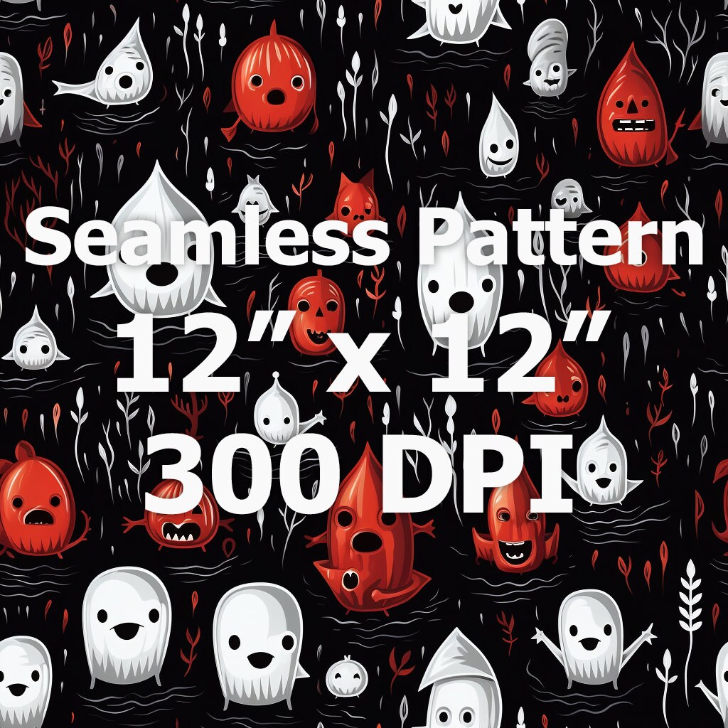 8 Seamless Scary Halloween Patterns. Scary Halloween - Etsy