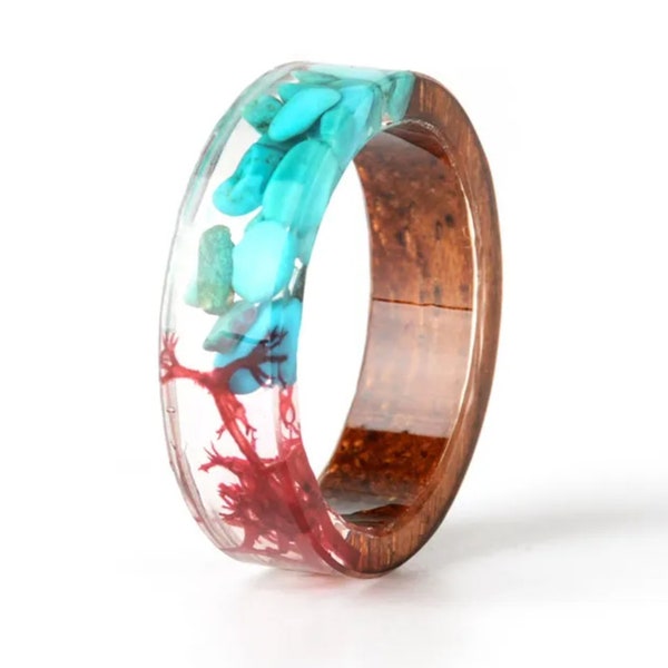 Nature Resin Ring - Etsy