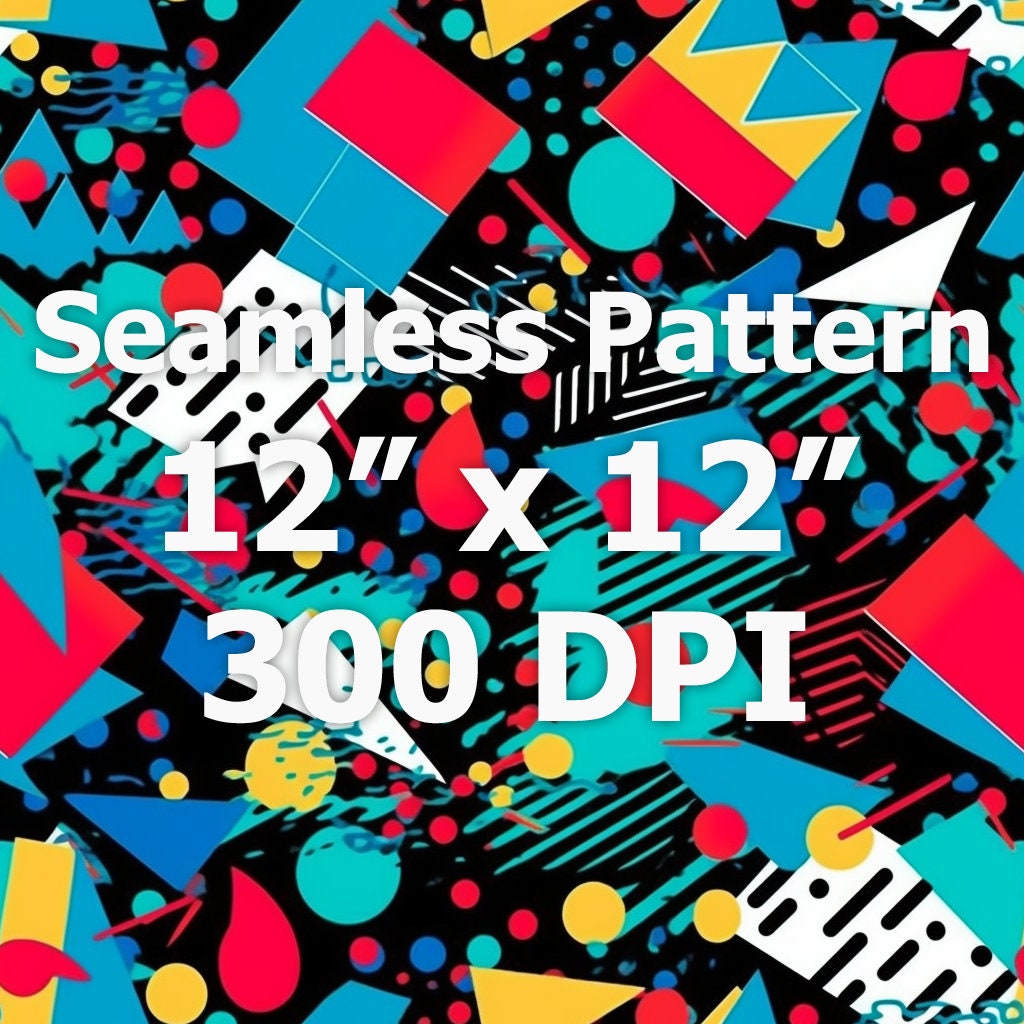 8 Seamless 80's Design Patterns. 80's Background. Sublimation Design ...