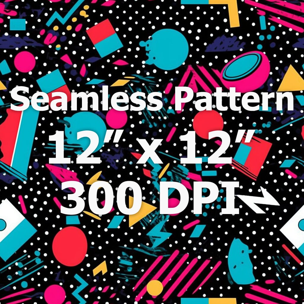 8 Seamless 80's Design Patterns. 80's Background. Sublimation Design ...