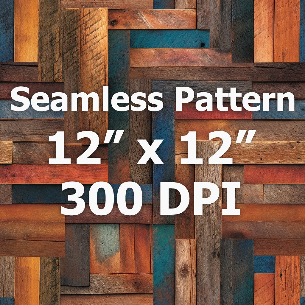 8 Seamless Wood Reclaimed Patterns. Wood Grain Background. Sublimation ...
