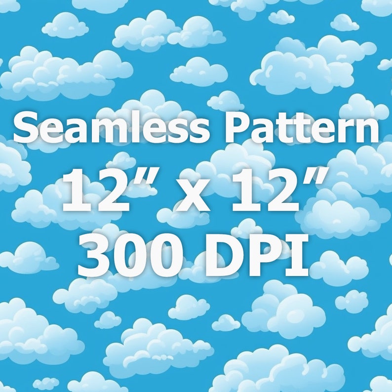 8 Seamless Clouds Patterns. Clouds Background. Sublimation Design. Digital Paper - Etsy