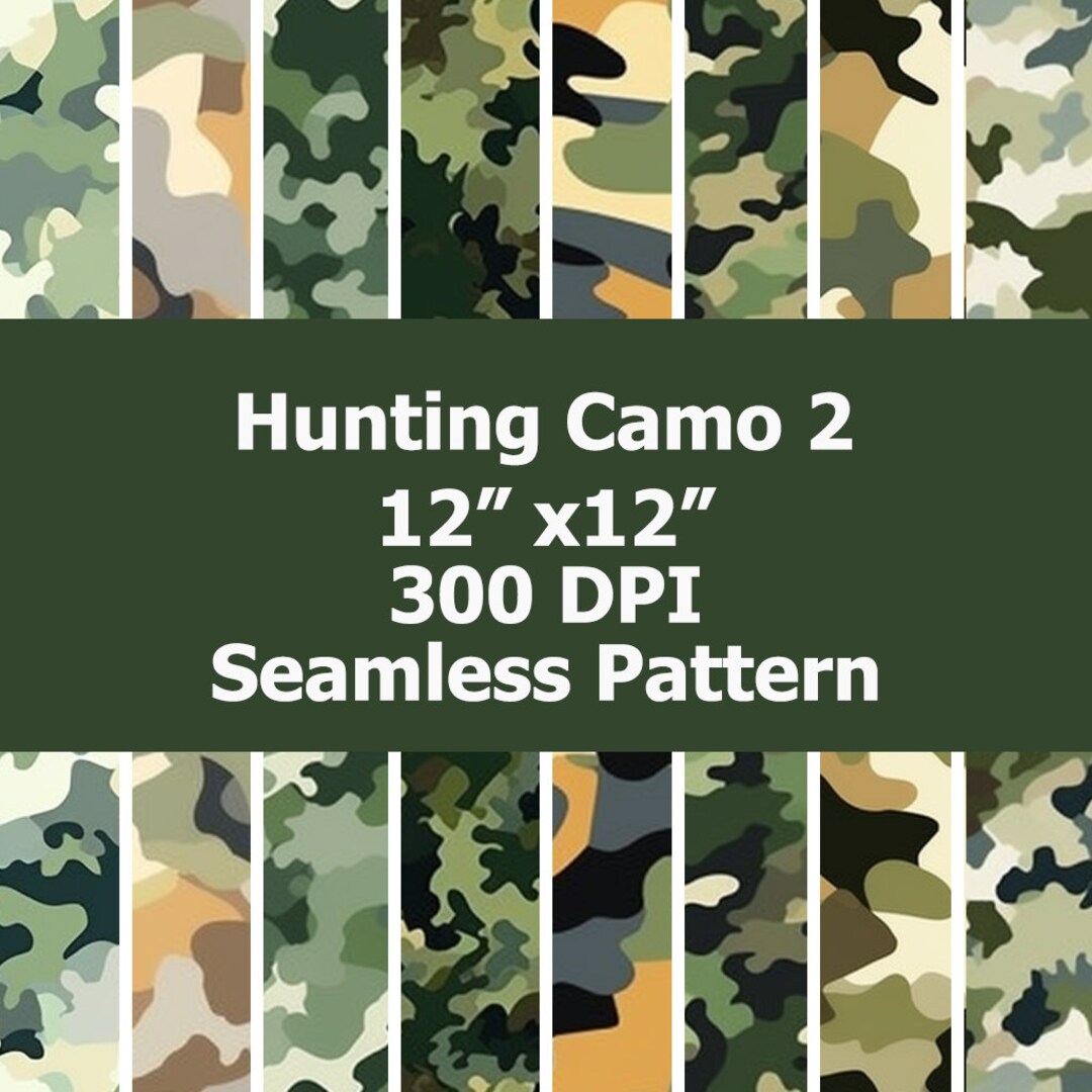8 Seamless Hunting Camo 2 Texture Patterns. Hunting Camo 2 Background ...
