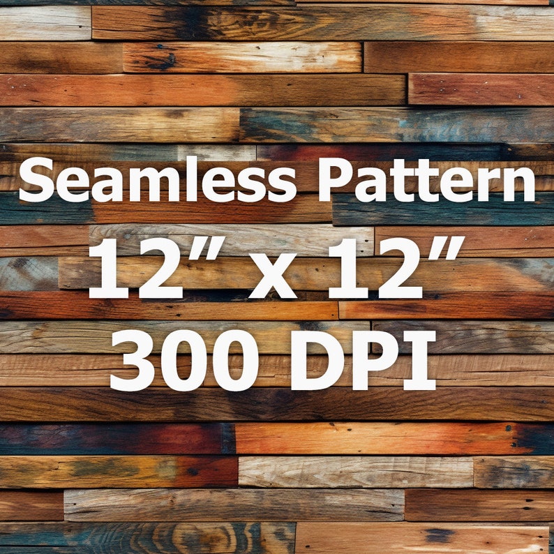 8 Seamless Wood Reclaimed Patterns. Wood Grain Background. Sublimation ...