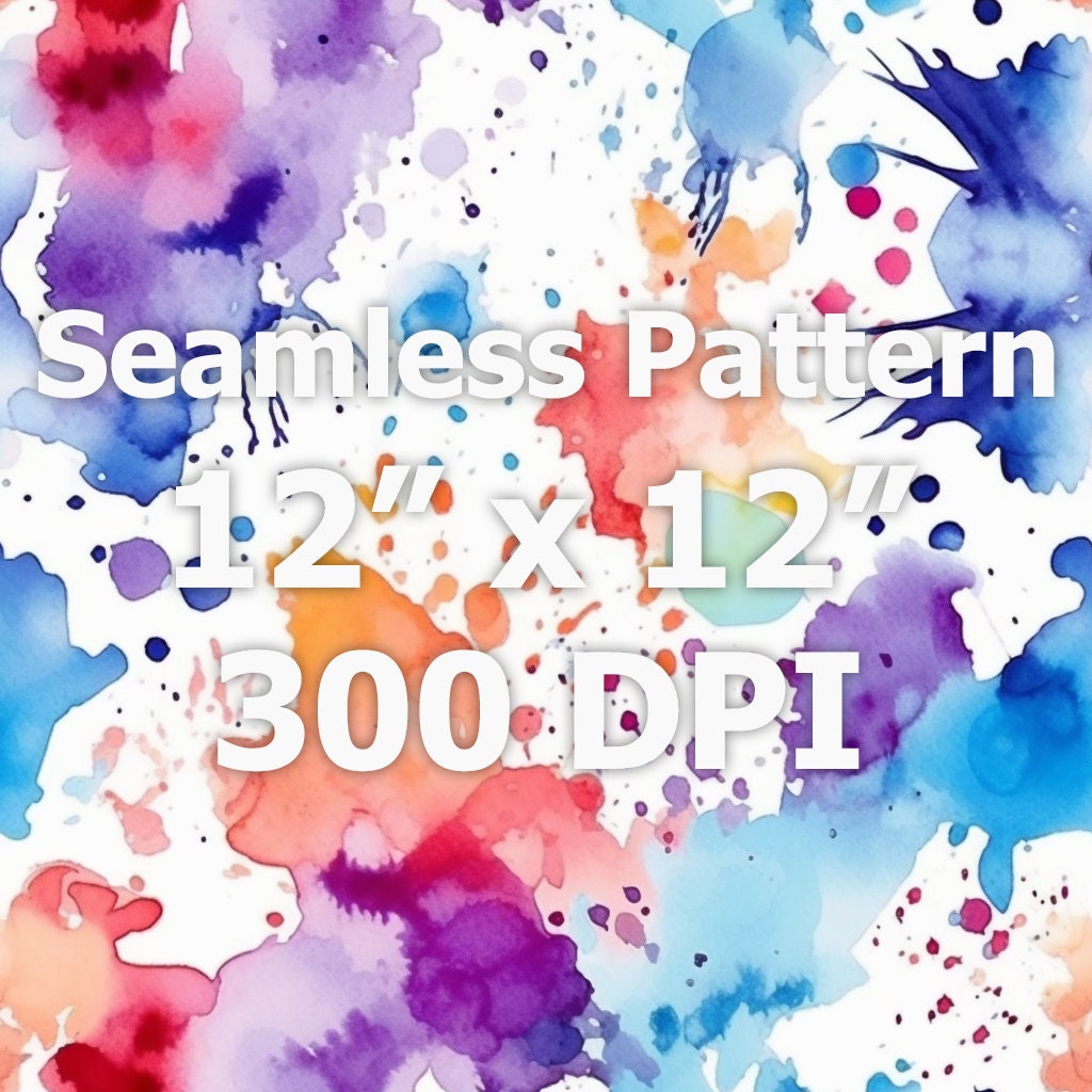 8 Seamless Water Color Splatter Patterns. Water Color Splatter ...