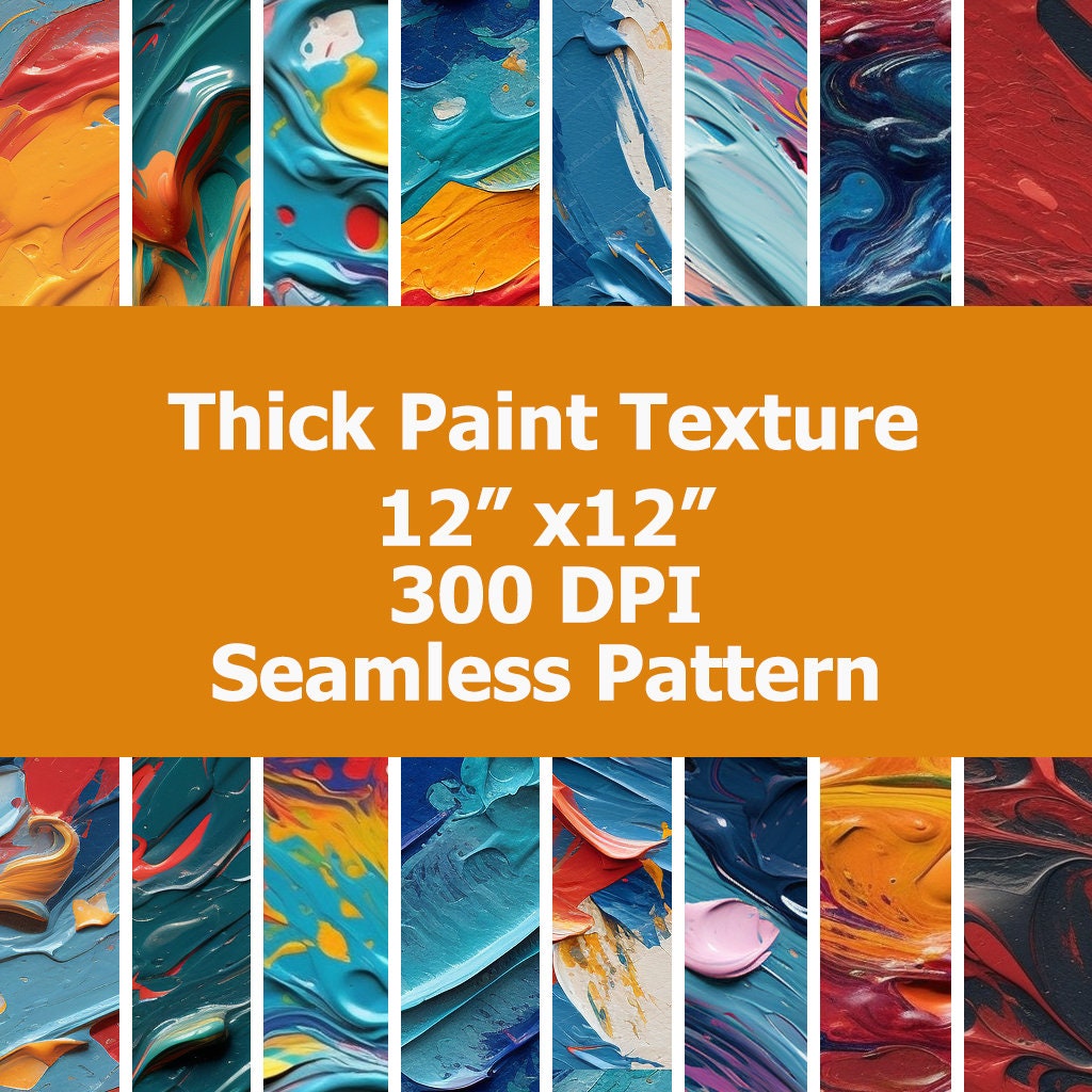 8 Seamless Thick Paint Texture Patterns. Thick Paint Texture Background ...