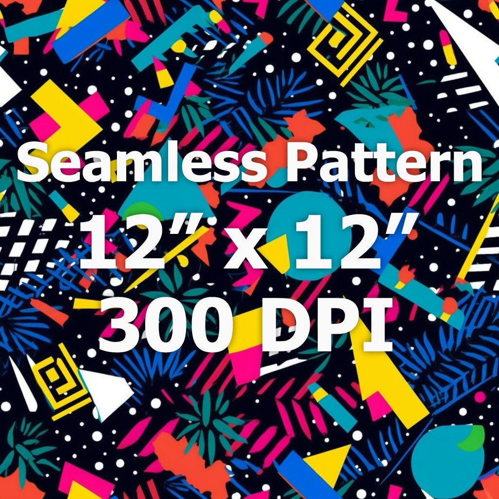 8 Seamless 80's Design Patterns. 80's Background. Sublimation Design ...