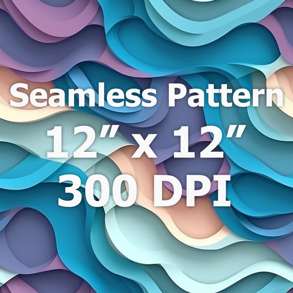 8 Seamless 3D Paper Waves Patterns. 3D Paper Waves Background ...
