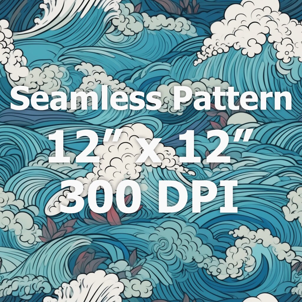 8 Seamless Waves Patterns. Waves Background. Sublimation - Etsy