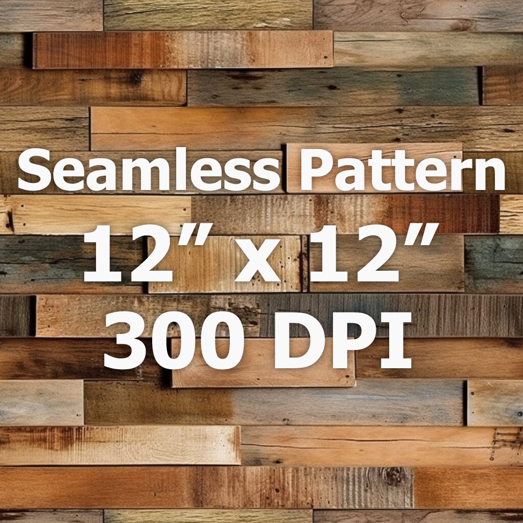 8 Seamless Wood Reclaimed Patterns. Wood Grain Background. Sublimation ...