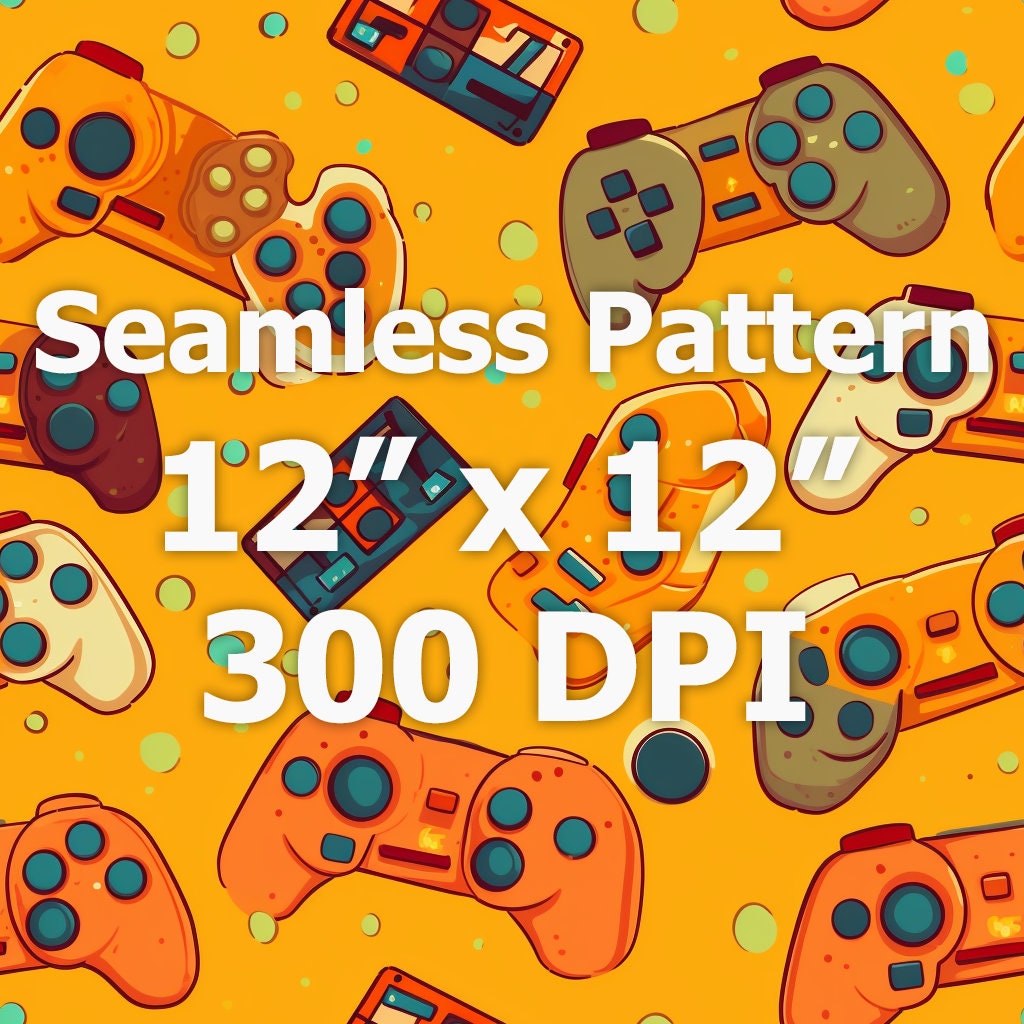 8 Seamless Gaming Controller Patterns. Gaming Controller Background ...