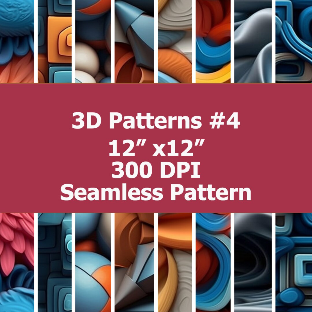 8 Seamless 3D Patterns #4 Patterns. 3D Patterns #4 Background ...