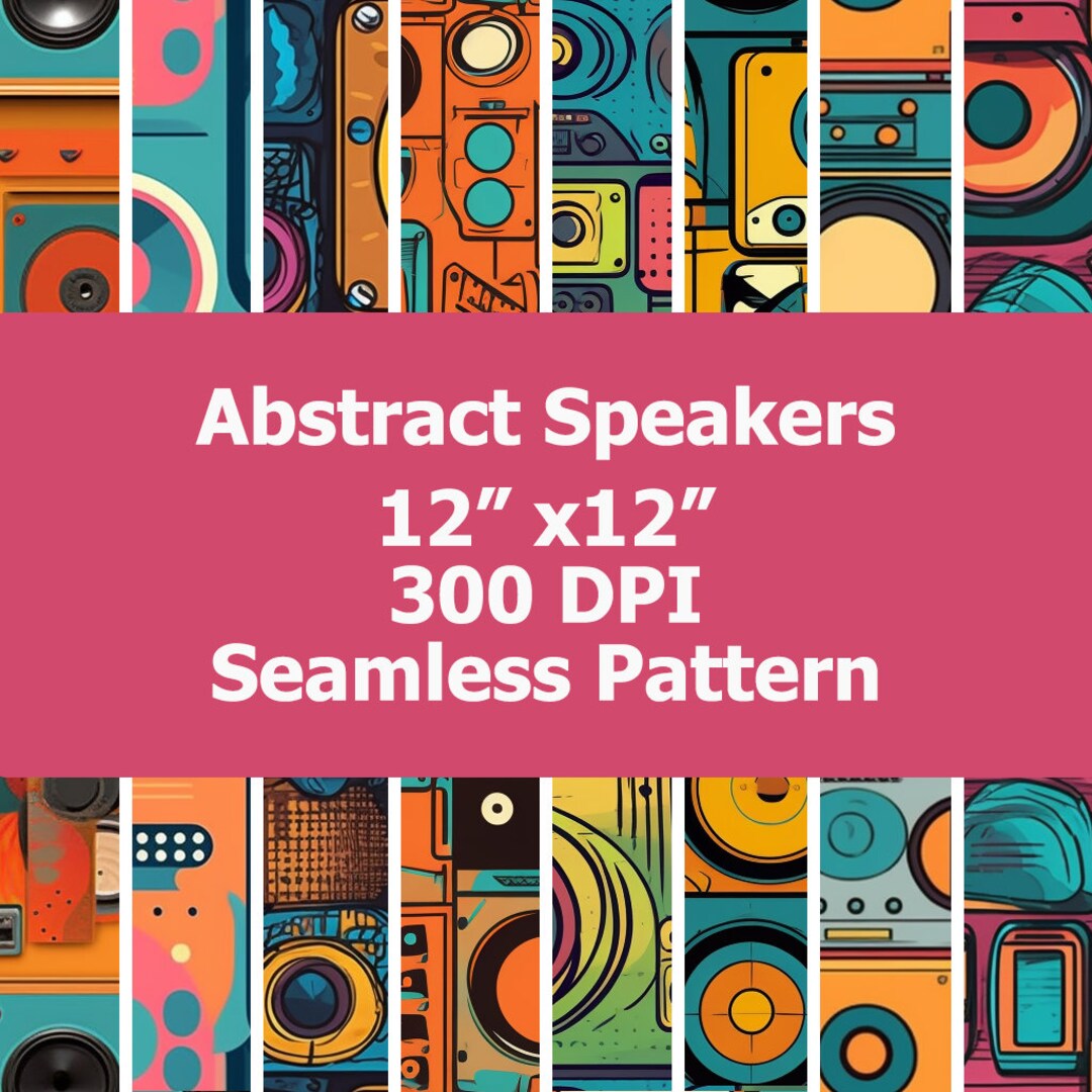 8 Seamless Abstract Speakers Patterns. Speakers Background. Sublimation ...