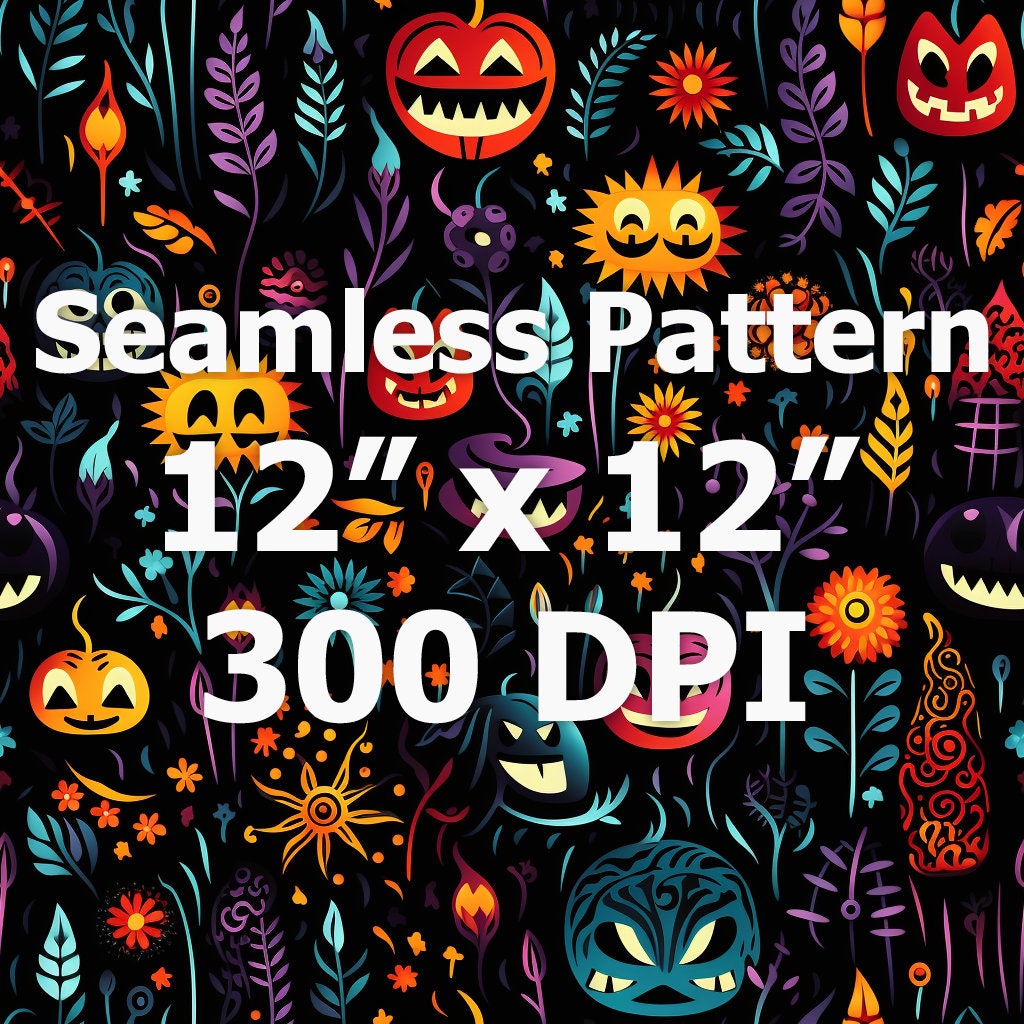 8 Seamless Scary Halloween Patterns. Scary Halloween Background. Scary ...