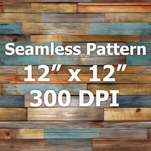 8 Seamless Wood Reclaimed Patterns. Wood Board Background. Sublimation ...