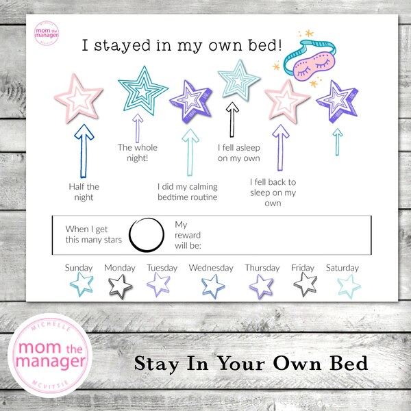 Sleeping in Your Bed Chart - Etsy