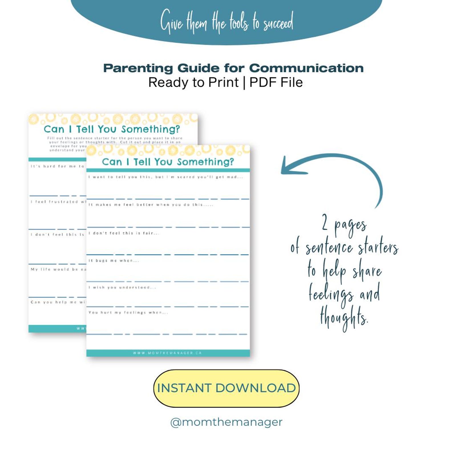 Communication Guide and Activity for School-aged/pre-teens - Etsy