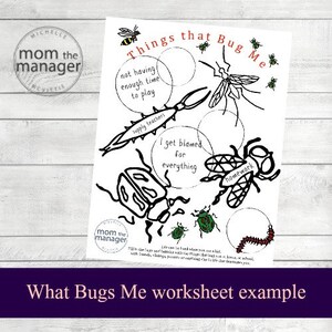 Instant Digital Download Things That Bug Me Worksheet for Kids to Share ...