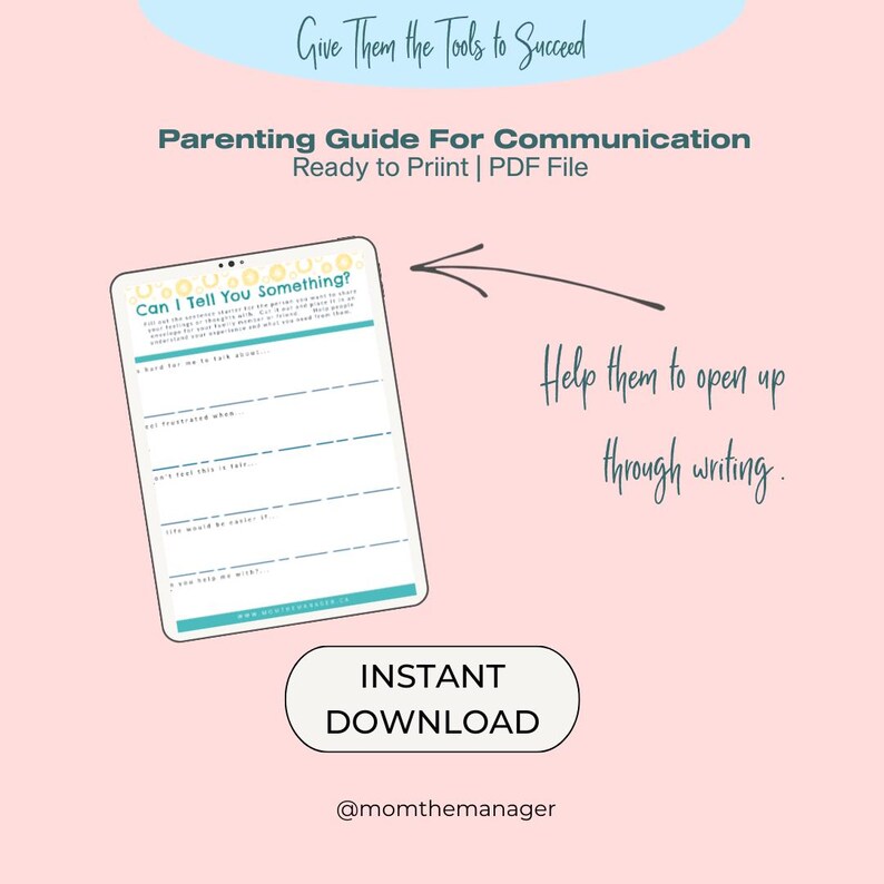 Communication Guide and Activity for School-aged/pre-teens - Etsy