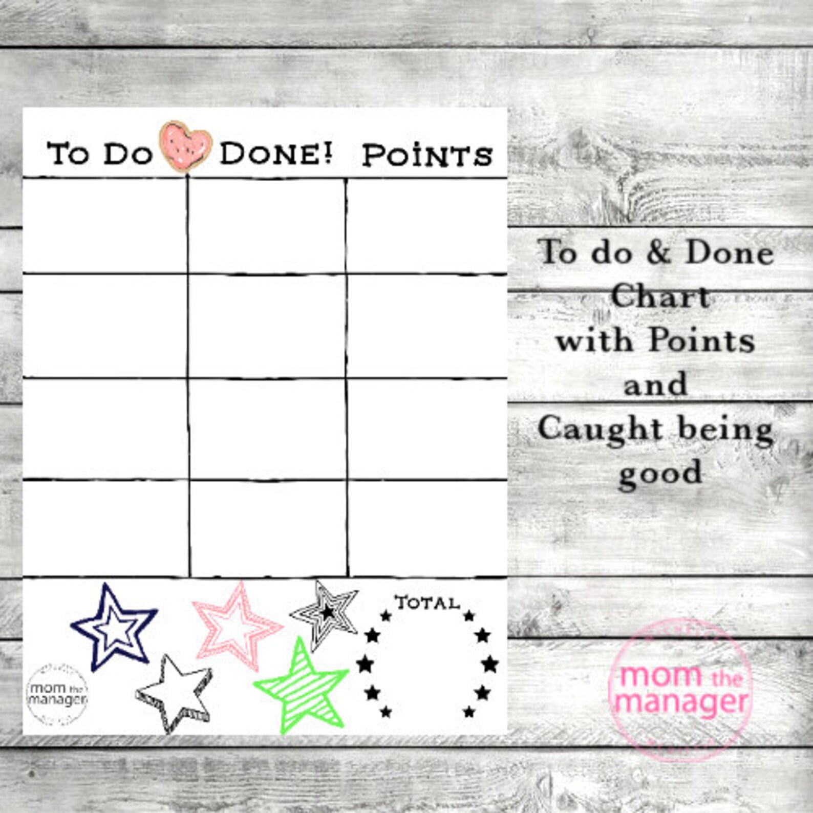 Instant Digital Download to Do and Done Chart With Points - Etsy