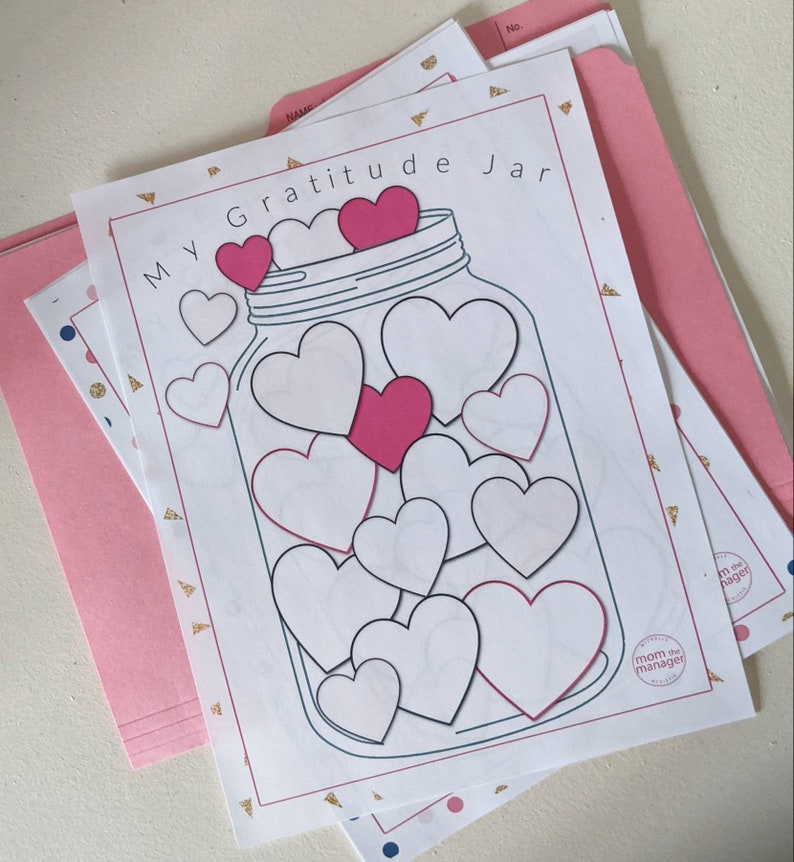 Heart Filled Gratitude Jar for Children - Etsy