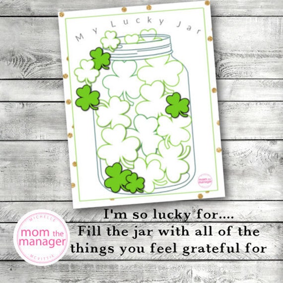 Instant Digital Download My Lucky Jar gratitude Jar - Etsy