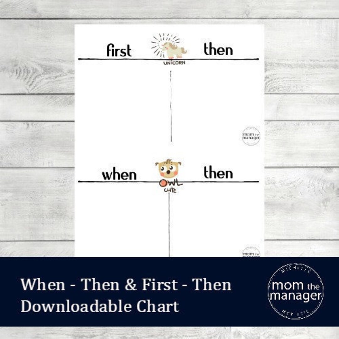 Instant Digital Download First Then and When Then Chart - Etsy