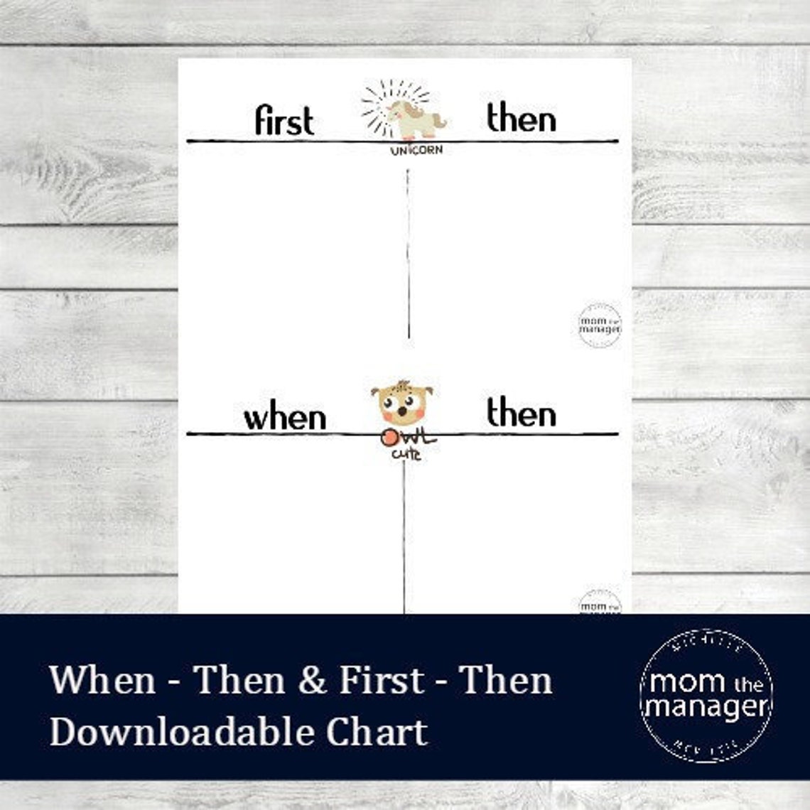 Instant Digital Download First Then and When Then Chart - Etsy