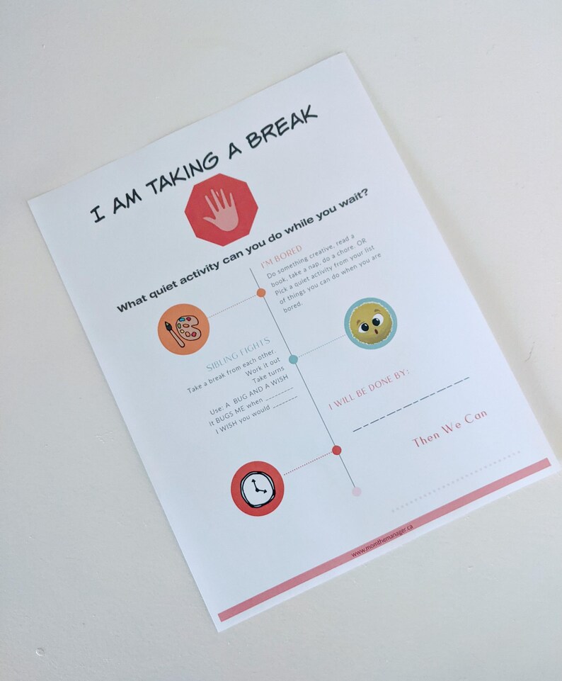 Mom is Taking a Break Printable Sign - Etsy