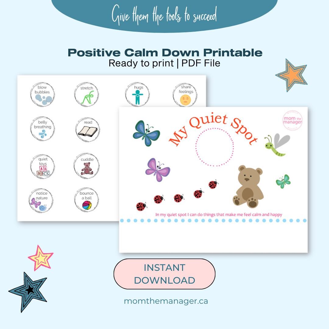 My Quiet Spot Calm Down Big Emotions Printable - Etsy