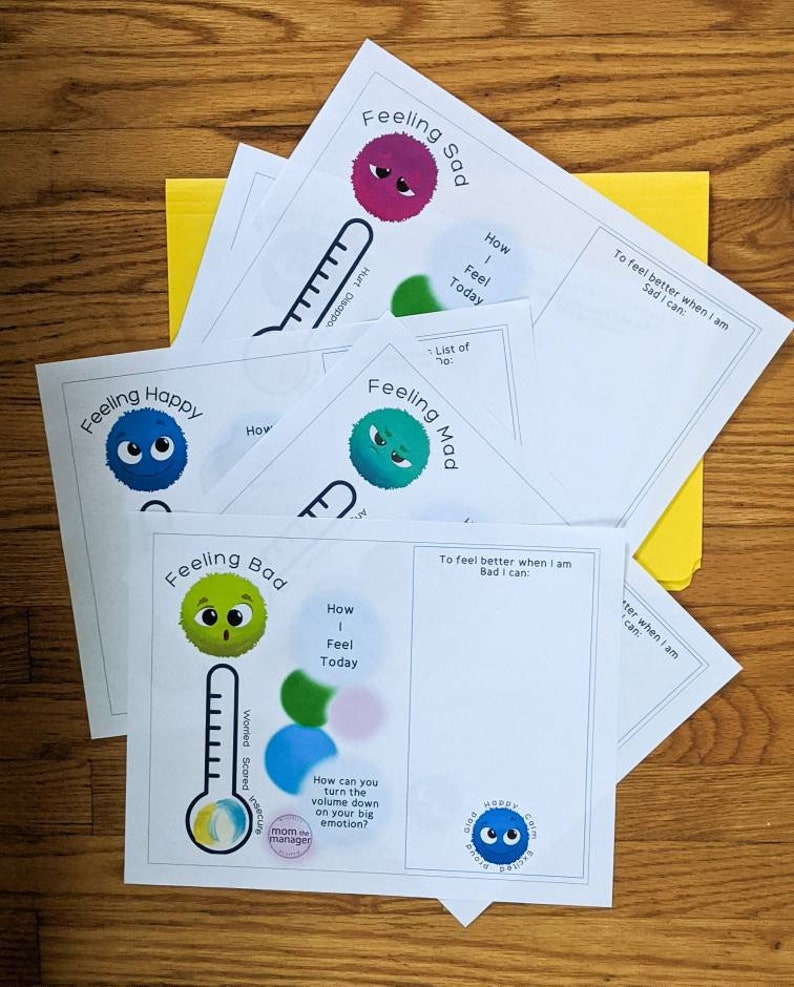 Printable Feeling Thermometers - Etsy