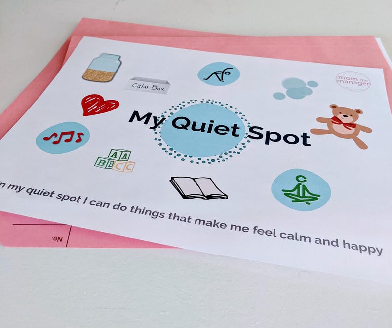 My Quiet Spot One Page Calm Down Big Emotions Chart - Etsy Canada