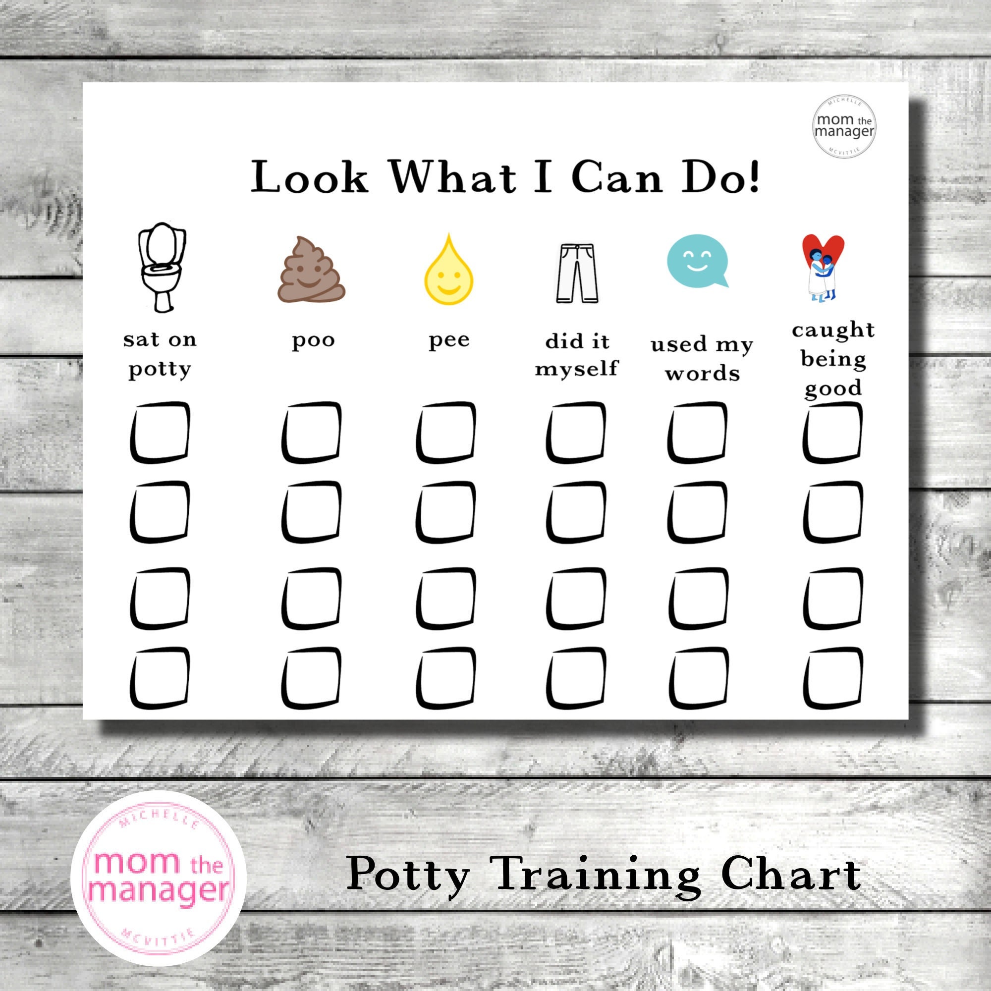 Instant Digital Download Potty Training Chart - Etsy Canada
