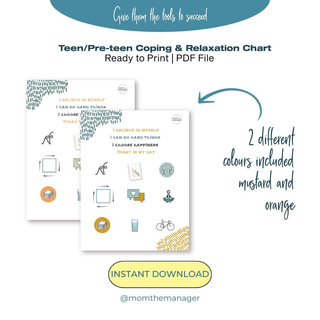 Coping Strategies for Teens and Tweens - Etsy