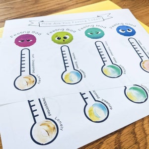 Printable Emotions Thermometers Chart - Etsy Canada