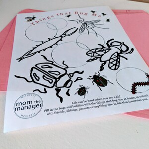 Instant Digital Download Things That Bug Me Worksheet for Kids to Share ...