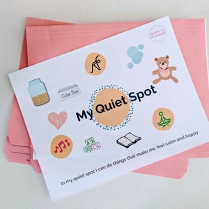 My Quiet Spot One Page Calm Down Big Emotions Chart - Etsy Canada