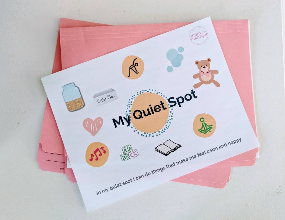 My Quiet Spot One Page Calm Down Big Emotions Chart - Etsy Canada