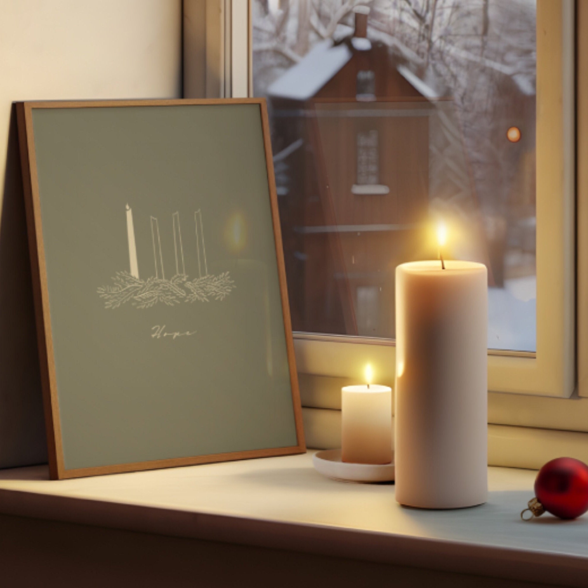 Impression d'art de Noël minimaliste Art mural chrétien Impression ...